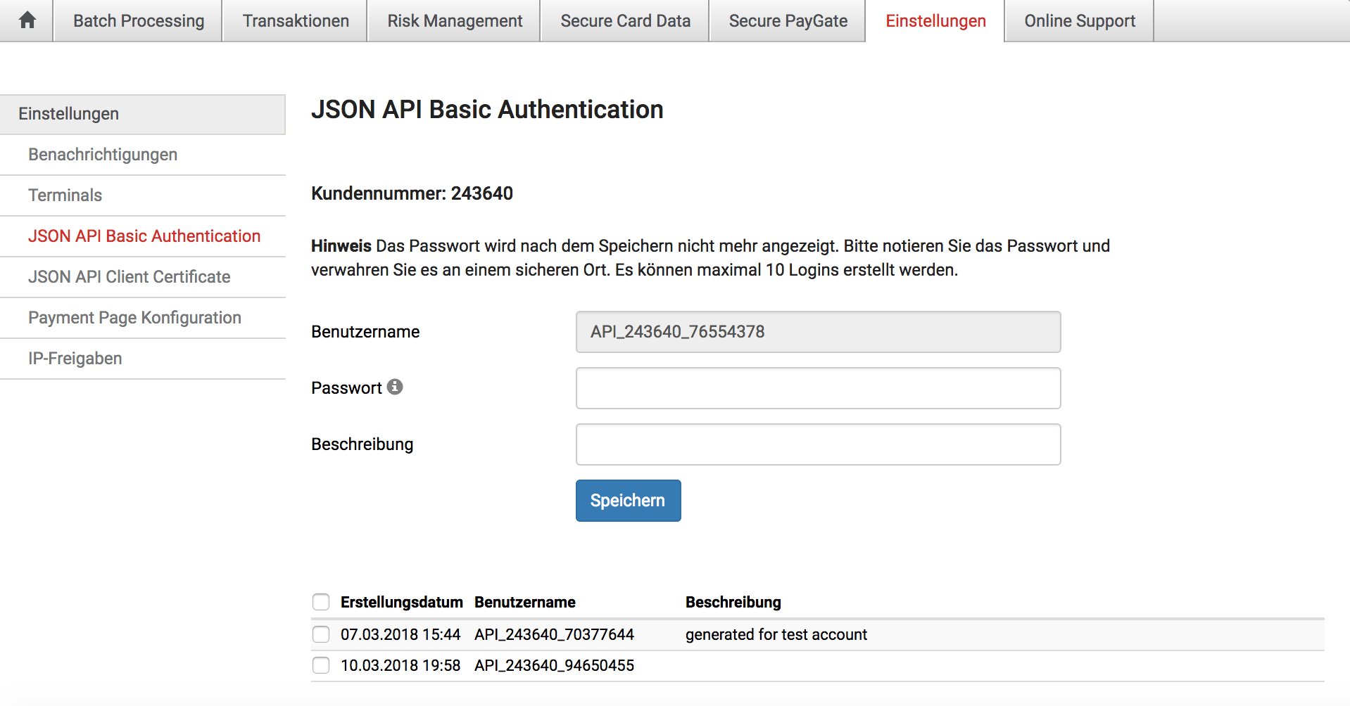 2. Einstellungen bei Saferpay – mame documentation